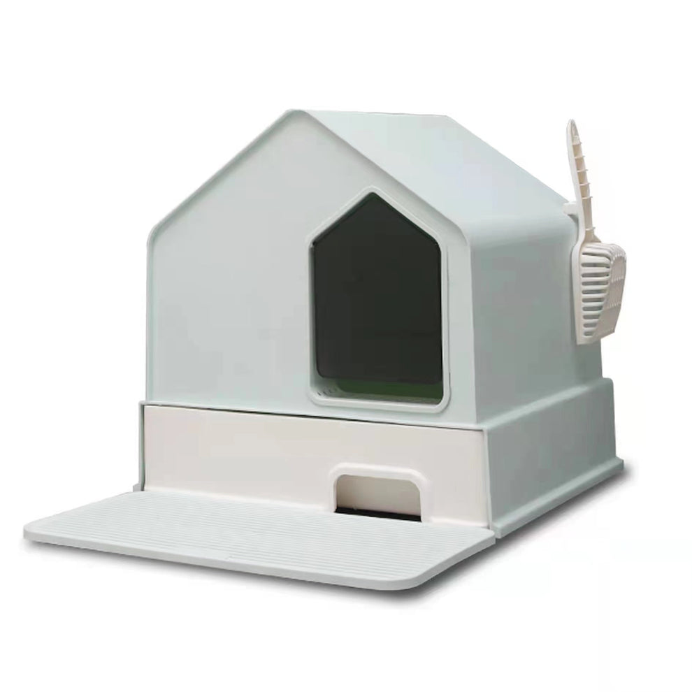 Petwiz Enclosed Cat Litter Box House – Green – KittyMart.com.au